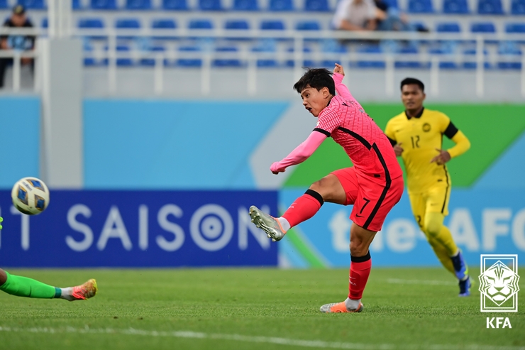 '조영욱 멀티골' 황선홍호, 말레이시아 4-1로 꺾고 U-23 아시안컵 첫승