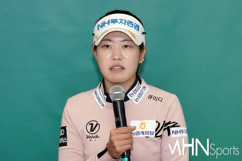 [Ms포토] 박민지 '인터내셔널 대회는 KLPGA대회 지장이 있다'