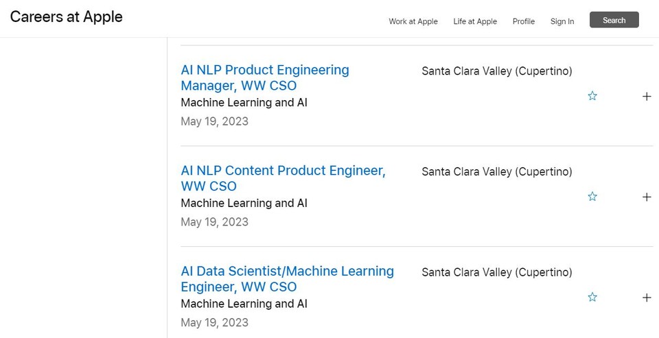 'AI 인력 구함' 애플, 애플카 버리고 AI 도전?