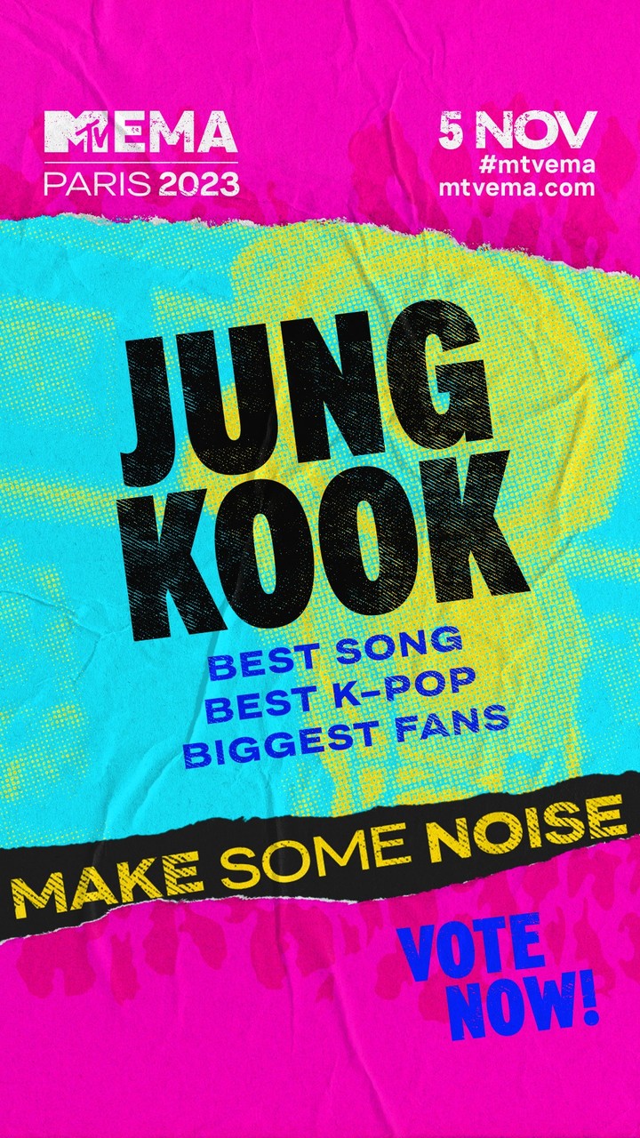 BTS 정국, '2023 MTV EMA' 3개 부문 후보 올랐다...韓 솔로 최다 노미네이트