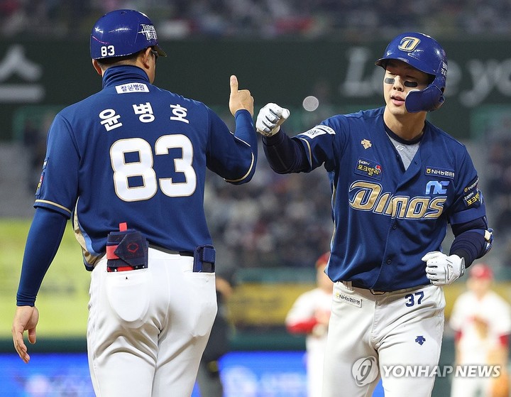 [준PO] NC, PO 진출 보인다! 김형준 홈런포 등 '타선 화력' 힘입어 SSG에 7-3 승리, SSG 김광현 3이닝 4실점 '부진'