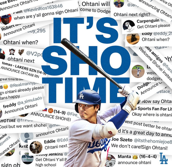다저스 오타니 영입 공식 발표, "WS 우승 퍼레이드 하고파"