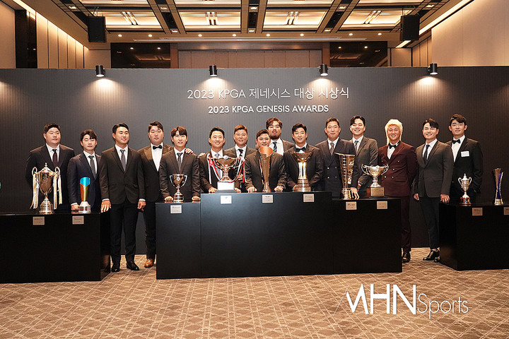 [Ms포토] 2023 KPGA 제네시스 대상 포토타임