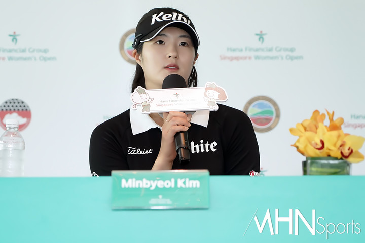 [mhn포토] 김민별 '2024 시즌 준비 많이 했어요'