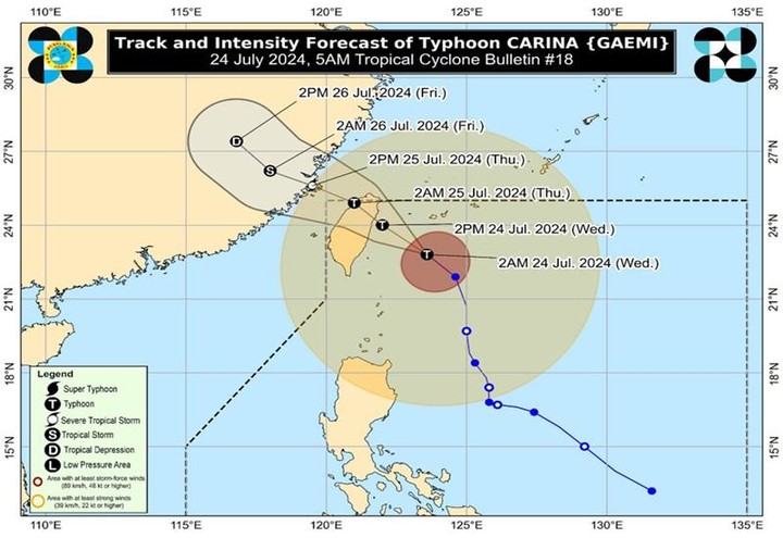 Travel Alert: Typhoon Carina Floods Philippines, Headed for Taiwan