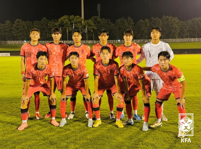 U-18 대표팀, SBS컵 첫 경기 '한일전'서 0-0 무승부...23일 아르헨티나와 맞대결