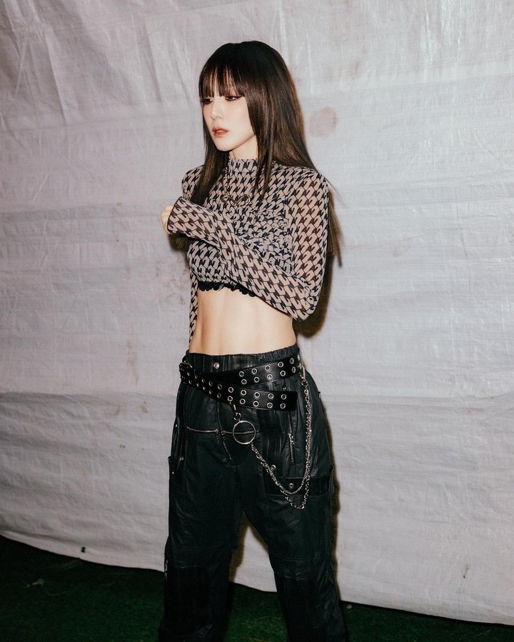 Chic Side of Sandara Park: Leather, Abs, and Bold Makeup