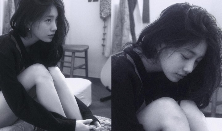 영원한 '국민 첫사랑'...수지, 흑백 감성 속 '아련美' 발산